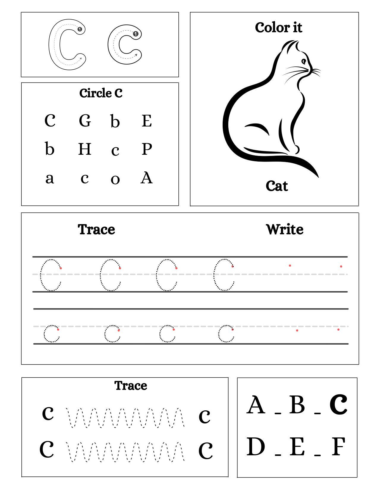 Alphabet Dot Marker & Tracing Worksheets: Preschool Letter Recognition ...