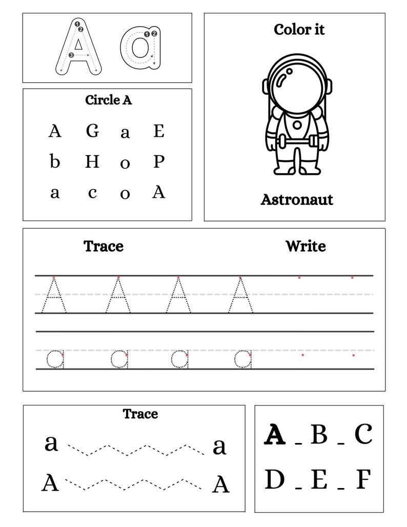 Alphabet Dot Marker & Tracing Worksheets: Preschool Letter Recognition ...