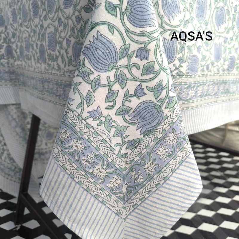 Block Print Tablecloth - Etsy
