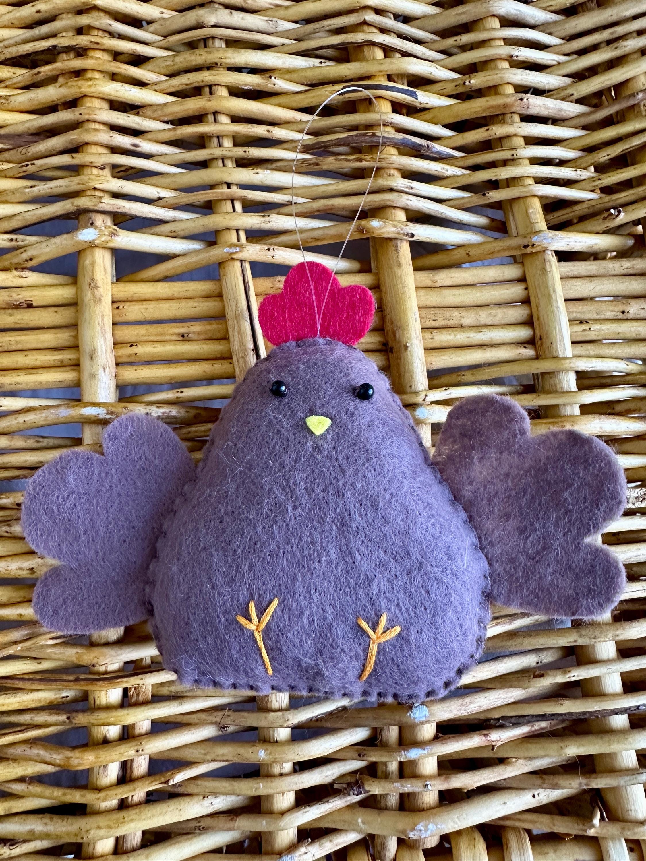 Large Felt Hen Ornaments Cheerful Chickens Various Colors -2 Sizes - Etsy