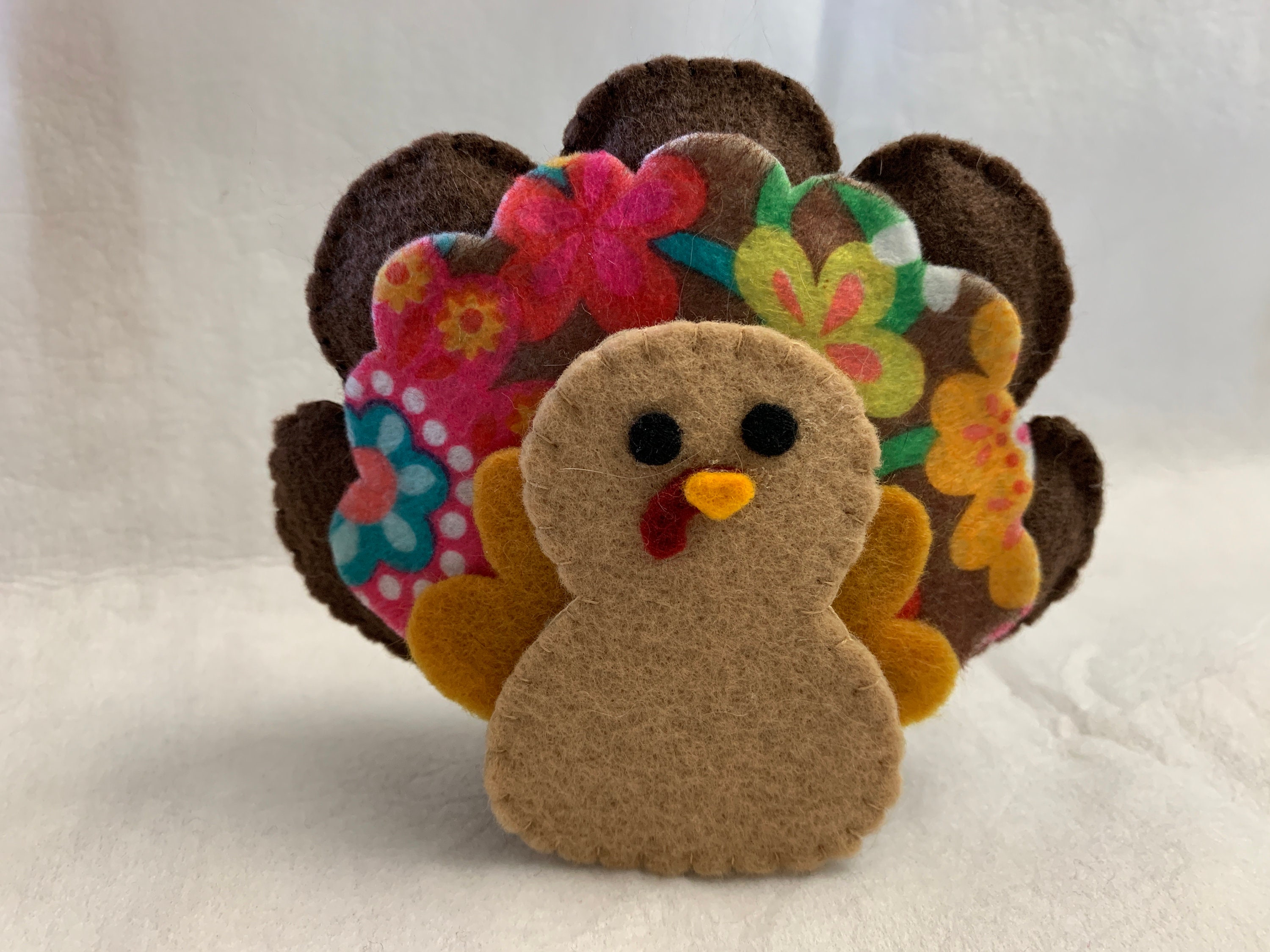 Felt Turkey Holiday Decoration Thanksgiving Felt Plush Gobbler, Shelf ...