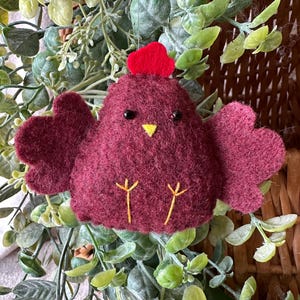 Felt Hen Ornament Cheerful Chicken Various Colors - Etsy