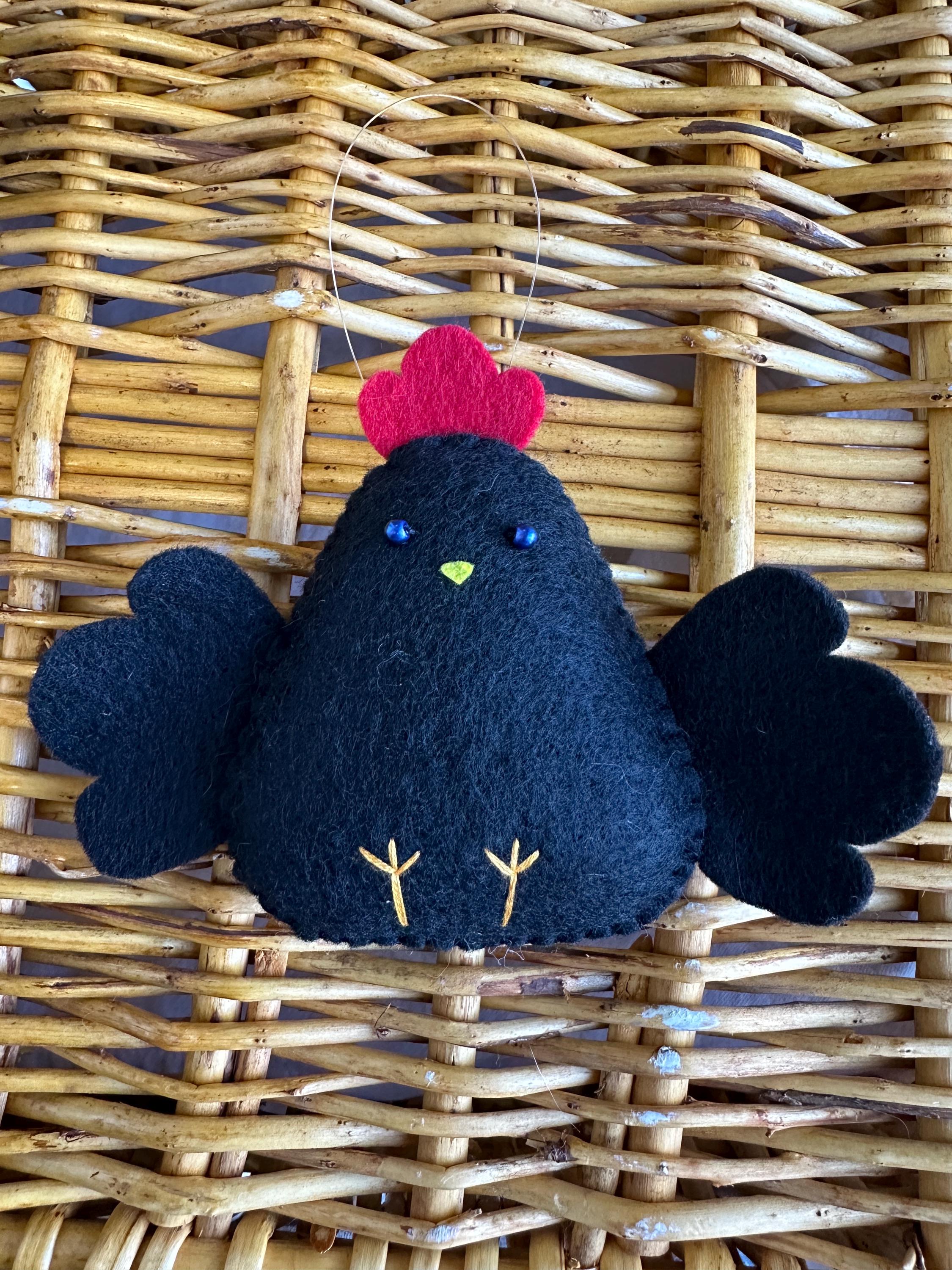 Large Felt Hen Ornaments Cheerful Chickens Various Colors -2 Sizes - Etsy