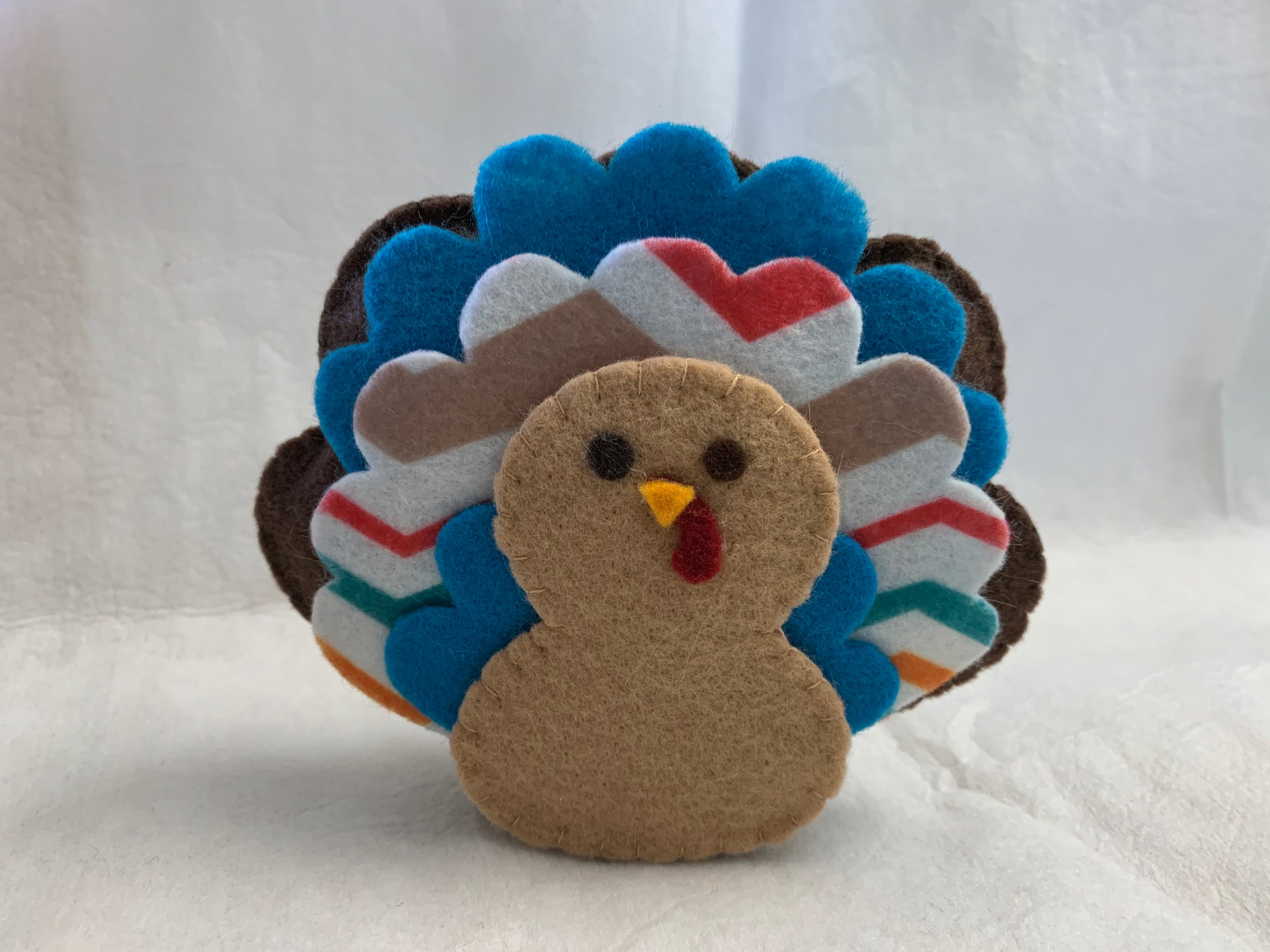 Felt Turkey Holiday Decoration Thanksgiving Felt Plush Gobbler, Shelf ...