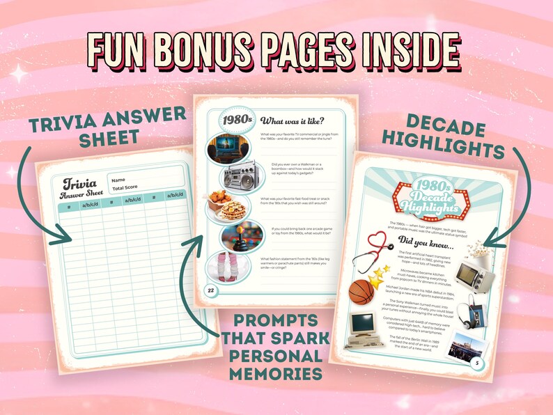 1980s Pop Culture Trivia Game, Large Print (digital Download) - Etsy