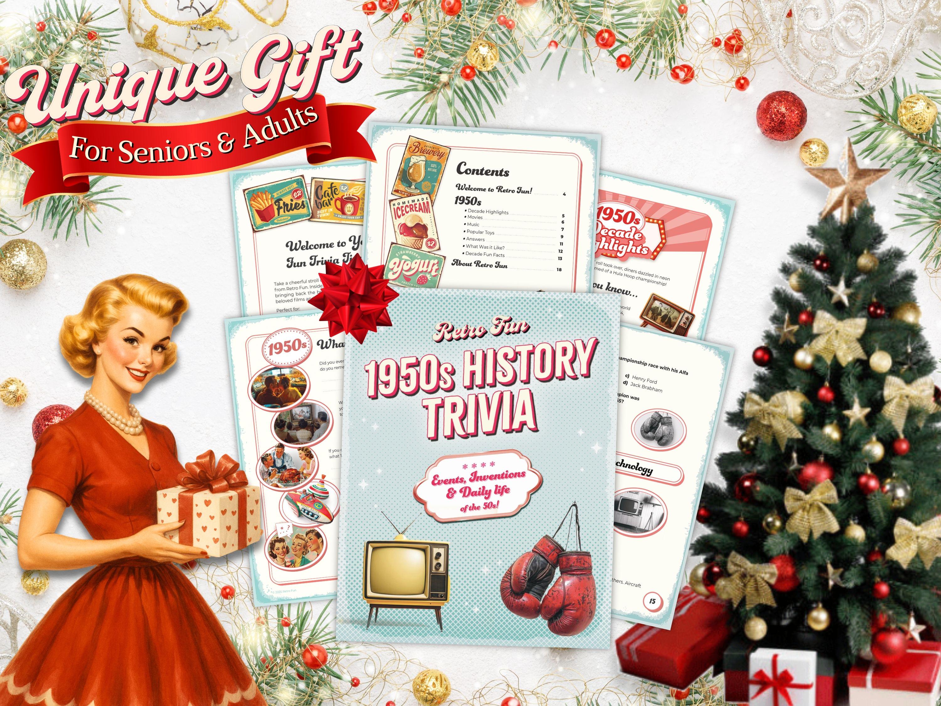 Printable 1950s History Trivia Game, Family & Senior Fun (digital ...