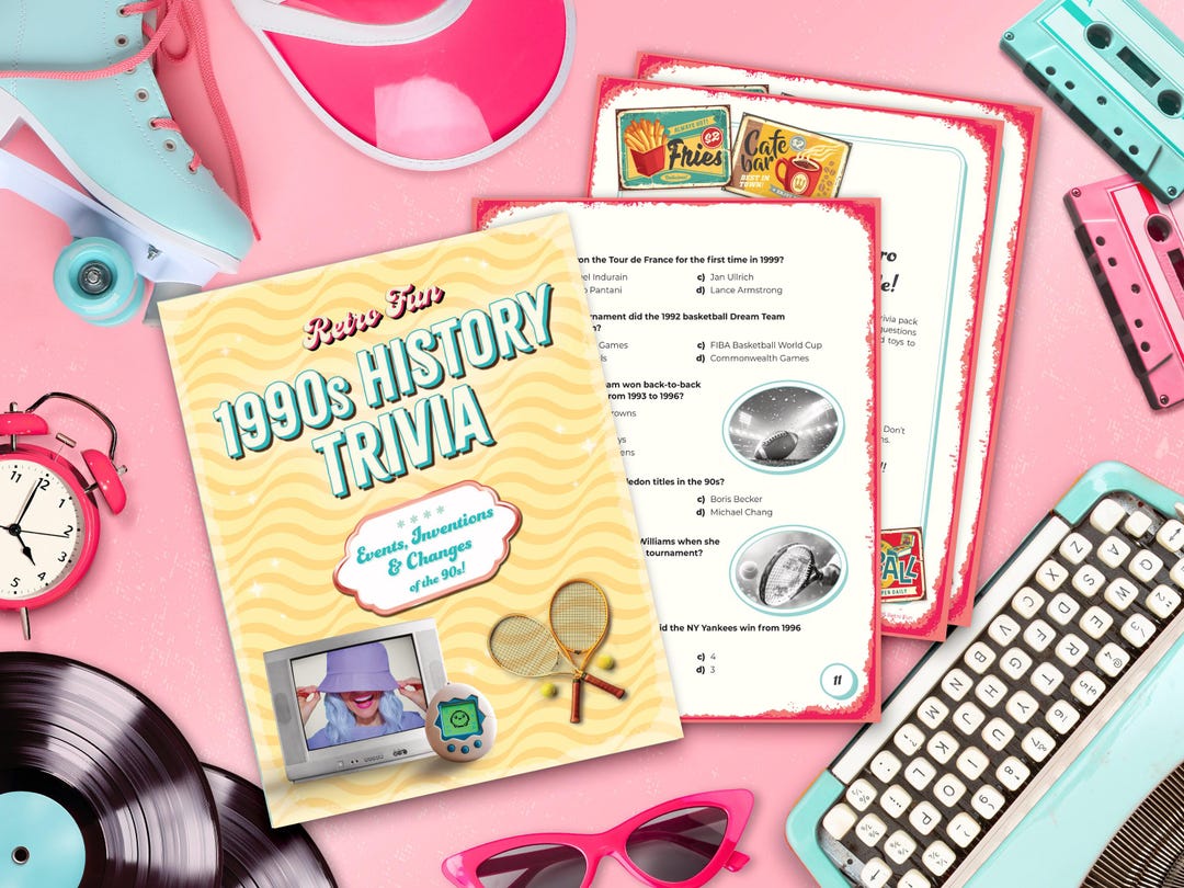 1990s History Trivia Game – Printable Retro Quiz (digital Download PDF ...