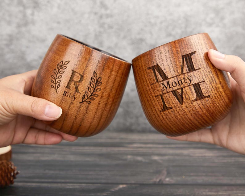 Personalized BOURBON WHISKEY CUP Charred Wood Glass Groomsmen Birthday ...