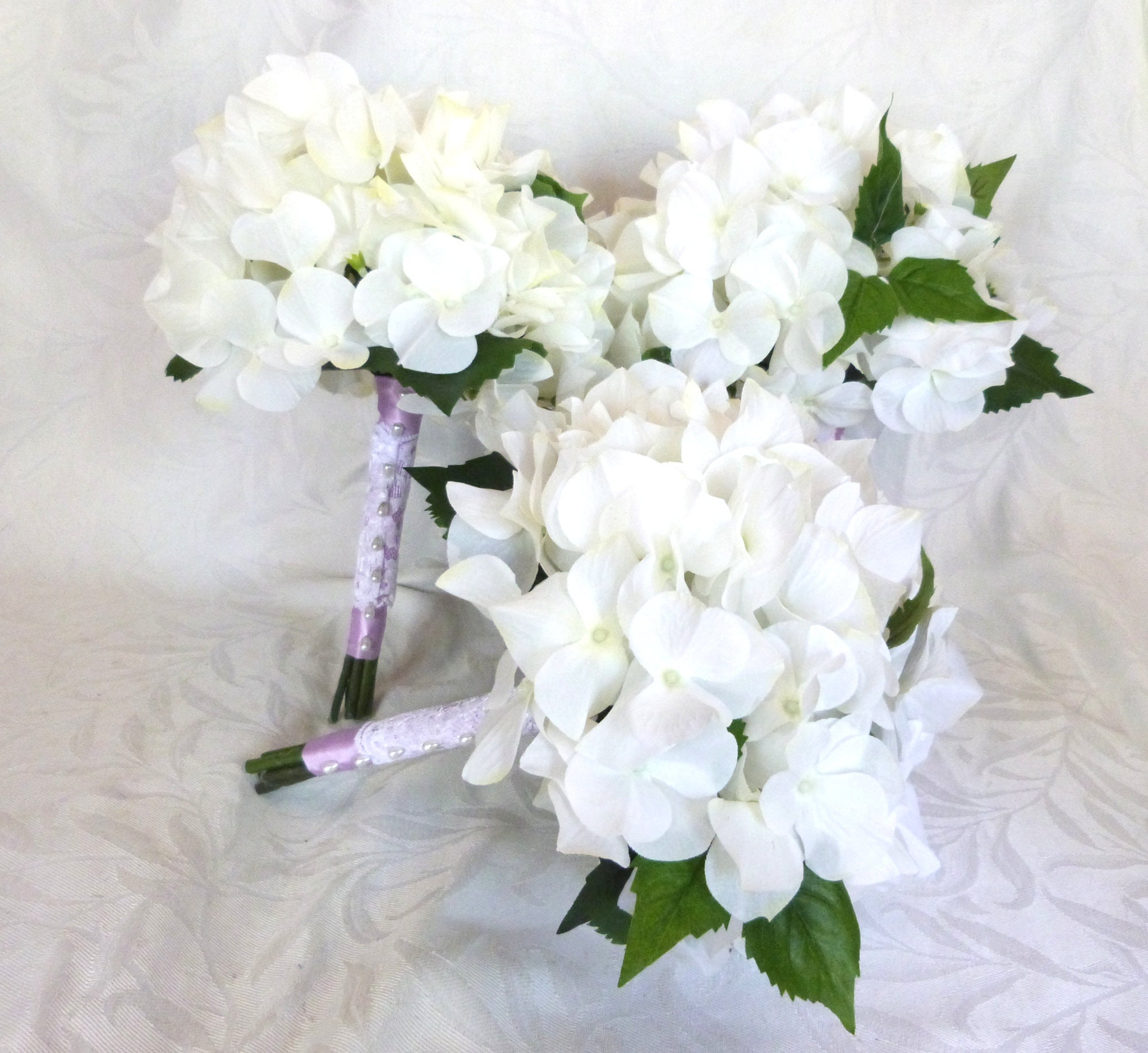 Creme White Hydrangea Bouquet | Etsy