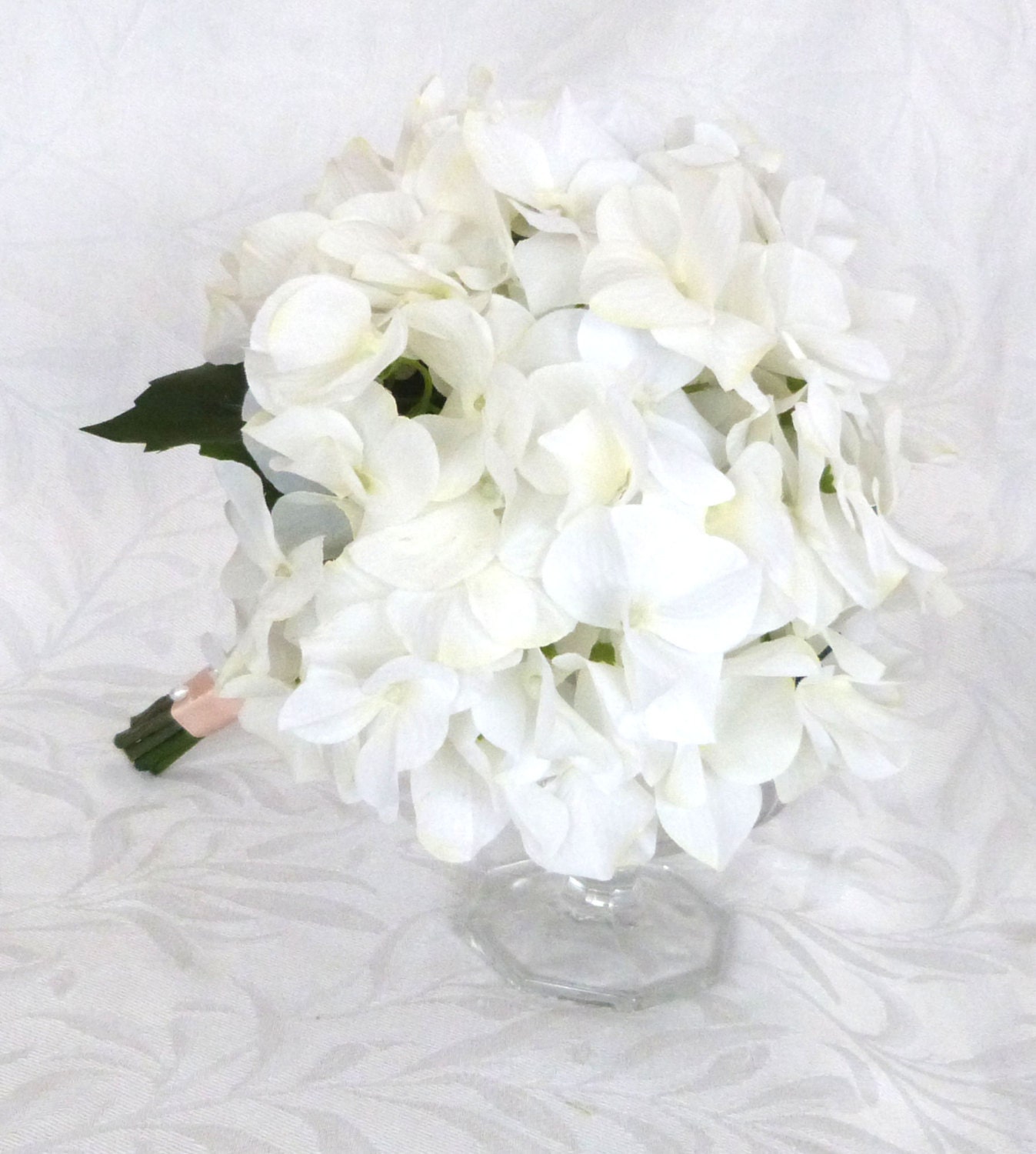 Creme White Hydrangea Bouquet | Etsy