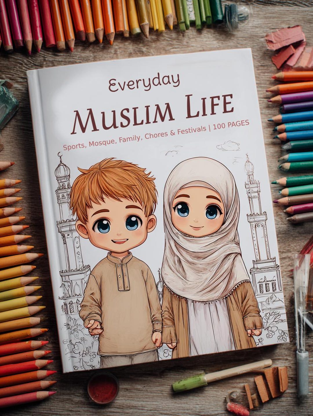 Everyday Muslim Life Coloring Book for Kids | Islamic Coloring Pages of ...