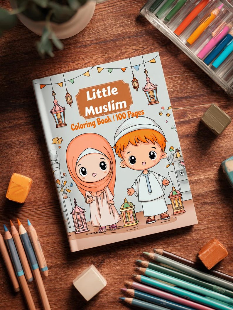 Little Muslim Coloring Book | 100 Pages A5 | Cute Islamic Kids ...