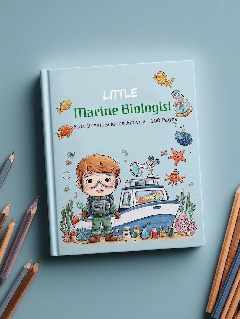 Little Marine Biologist Coloring Book | Kids Ocean Science Activity ...