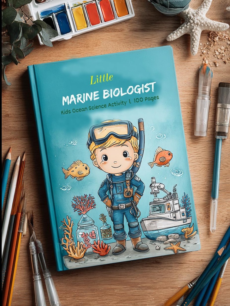 Little Marine Biologist Coloring Book | Kids Ocean Science Activity ...