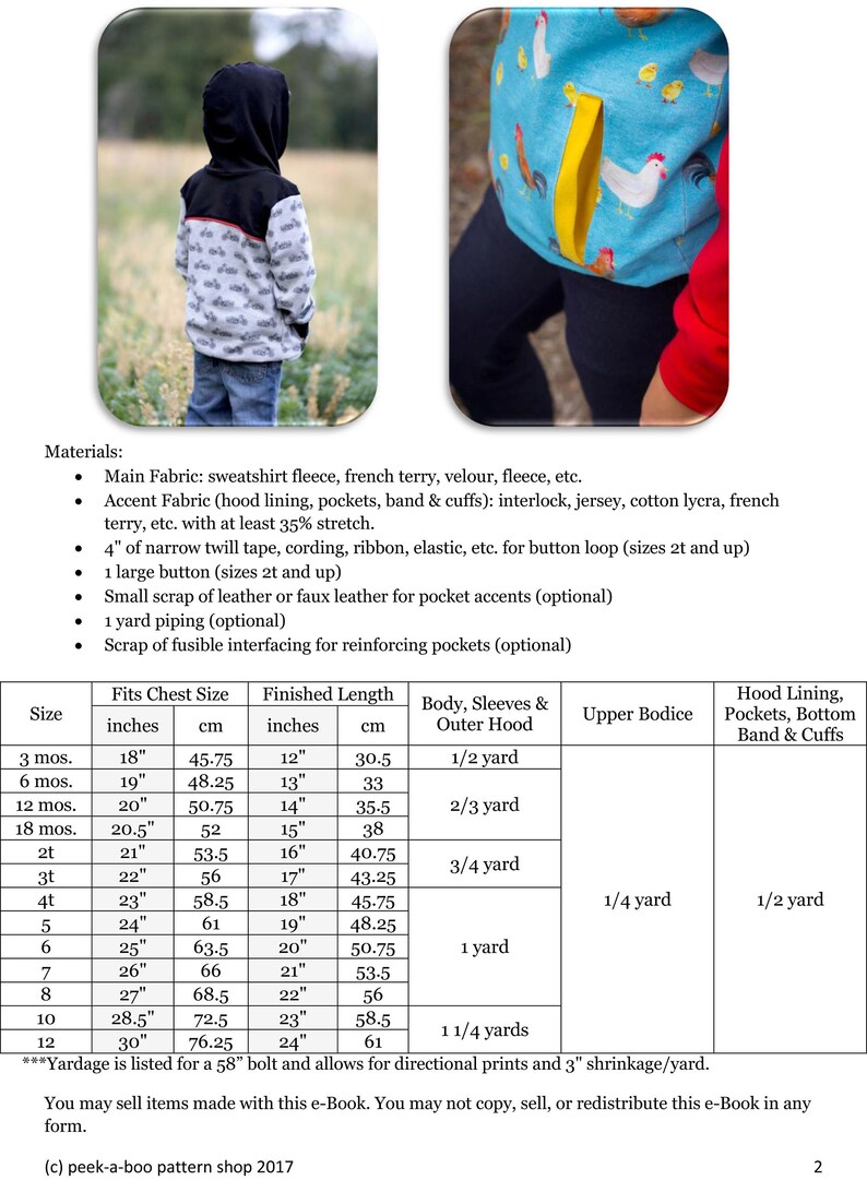 Huckleberry Hoodie PDF Sewing Pattern: Hoodie Pattern / - Etsy