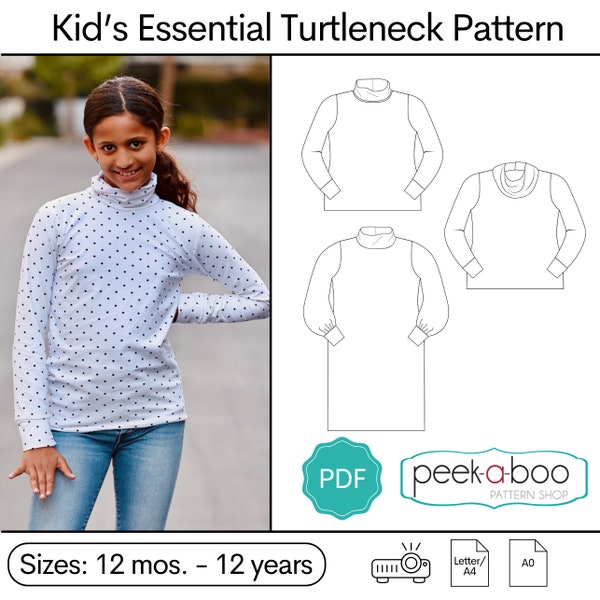 Turtleneck Sewing Pattern - Etsy