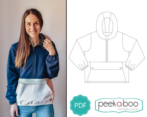 Adult Anorak Jacket PDF Sewing Pattern | Etsy