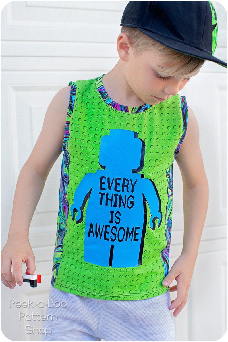 Maui Muscle Tee: Boys Tank Pattern Tank Top Pattern Muscle - Etsy