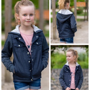 Kid's Denim Jacket PDF Sewing Pattern - Etsy