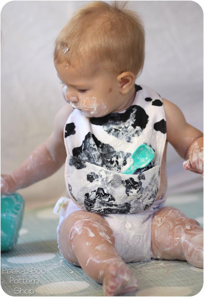 Houdini Bib Sewing Pattern / Full Coverage Baby Bib / Bib With Snaps ...