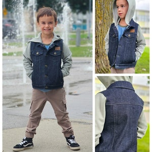 Kid's Denim Jacket PDF Sewing Pattern - Etsy