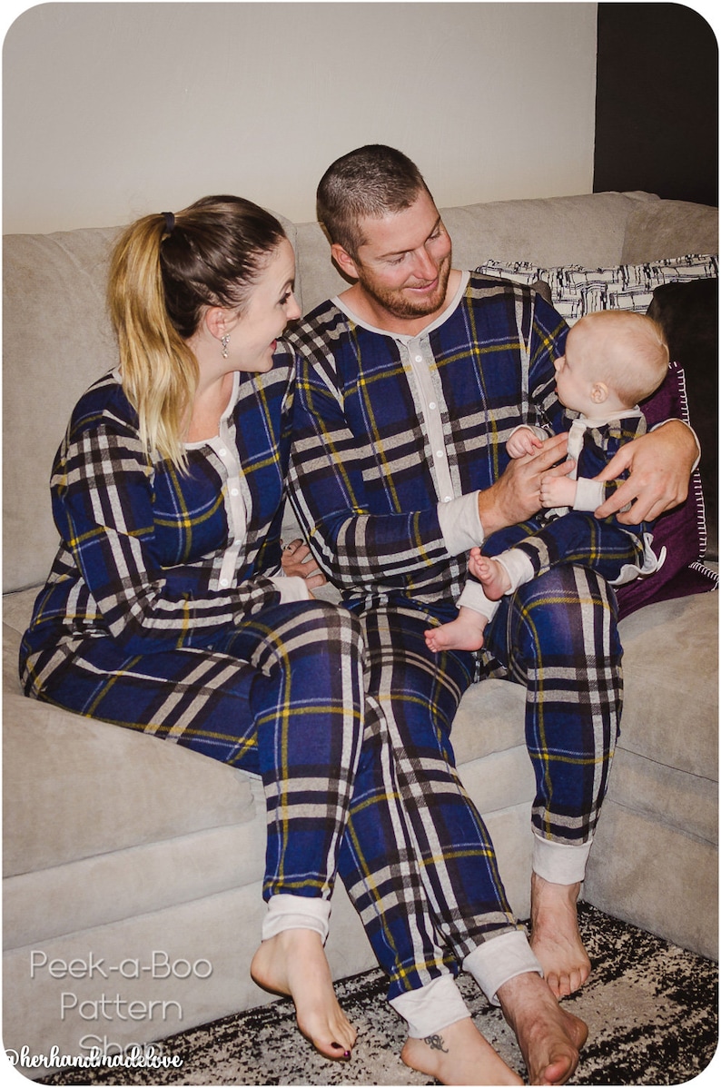 Adult Long Johns PDF Sewing Pattern: Adult One-piece Pajamas, Adult ...