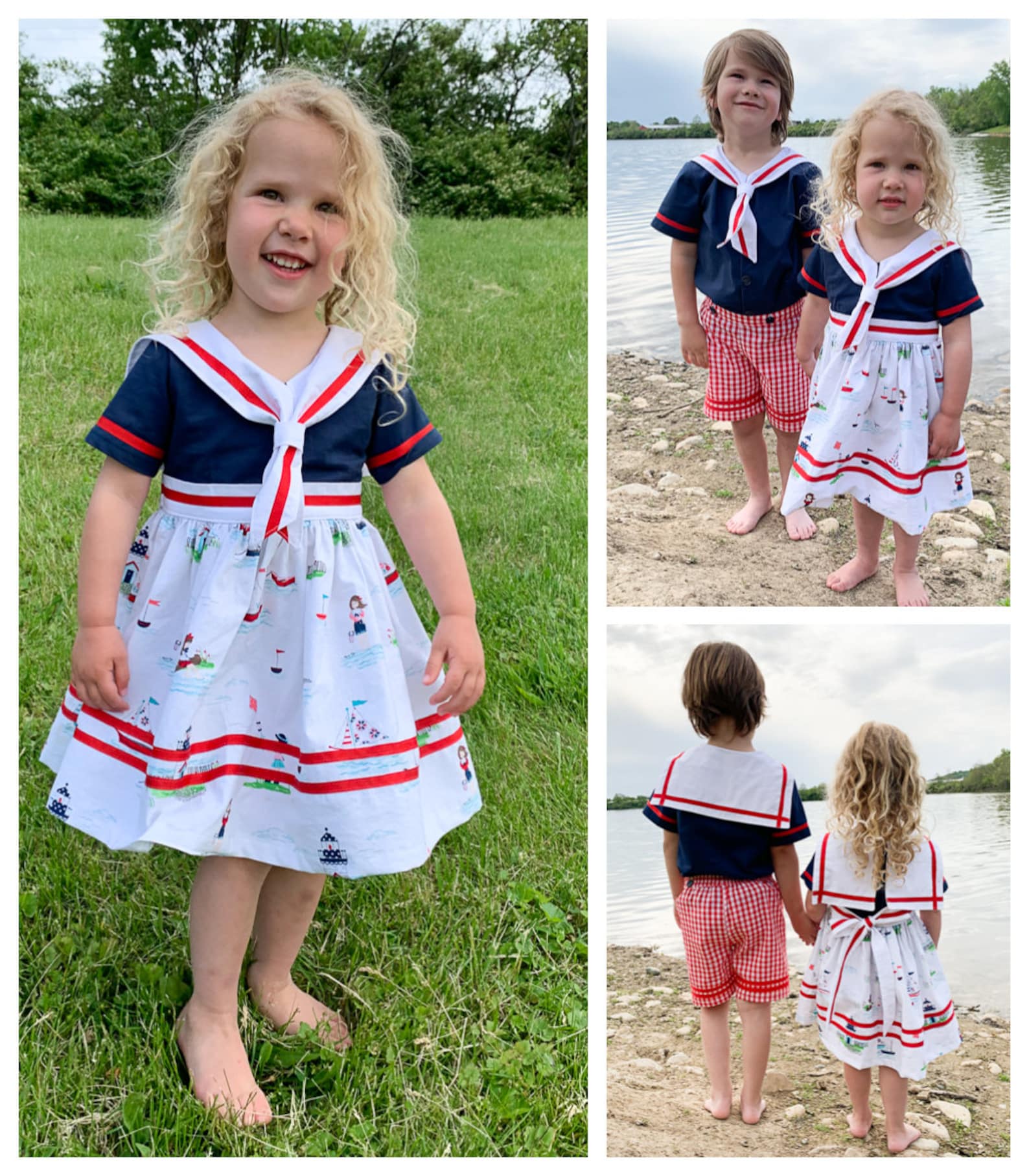 Anchors Aweigh Sailor Dress: Vintage Sailor Dress Pattern, Girls Dress ...