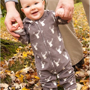 Zipster Romper Sewing Pattern: Hooded Romper Pattern, Baby Romper ...