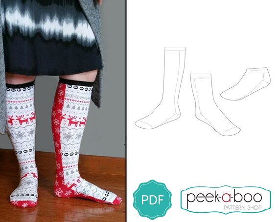 Adult Socks PDF Sewing Pattern | Etsy