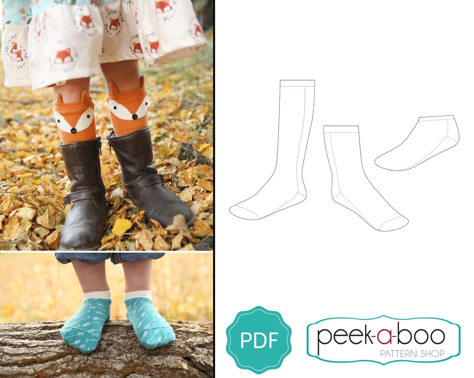 Kid's Socks PDF Sewing Pattern - Etsy Canada