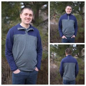 Denali Pullover: Men's Snap Neck Pullover PDF Sewing Pattern - Etsy