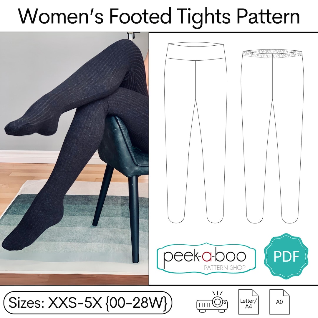 Women's Footed Tights Pattern - Etsy