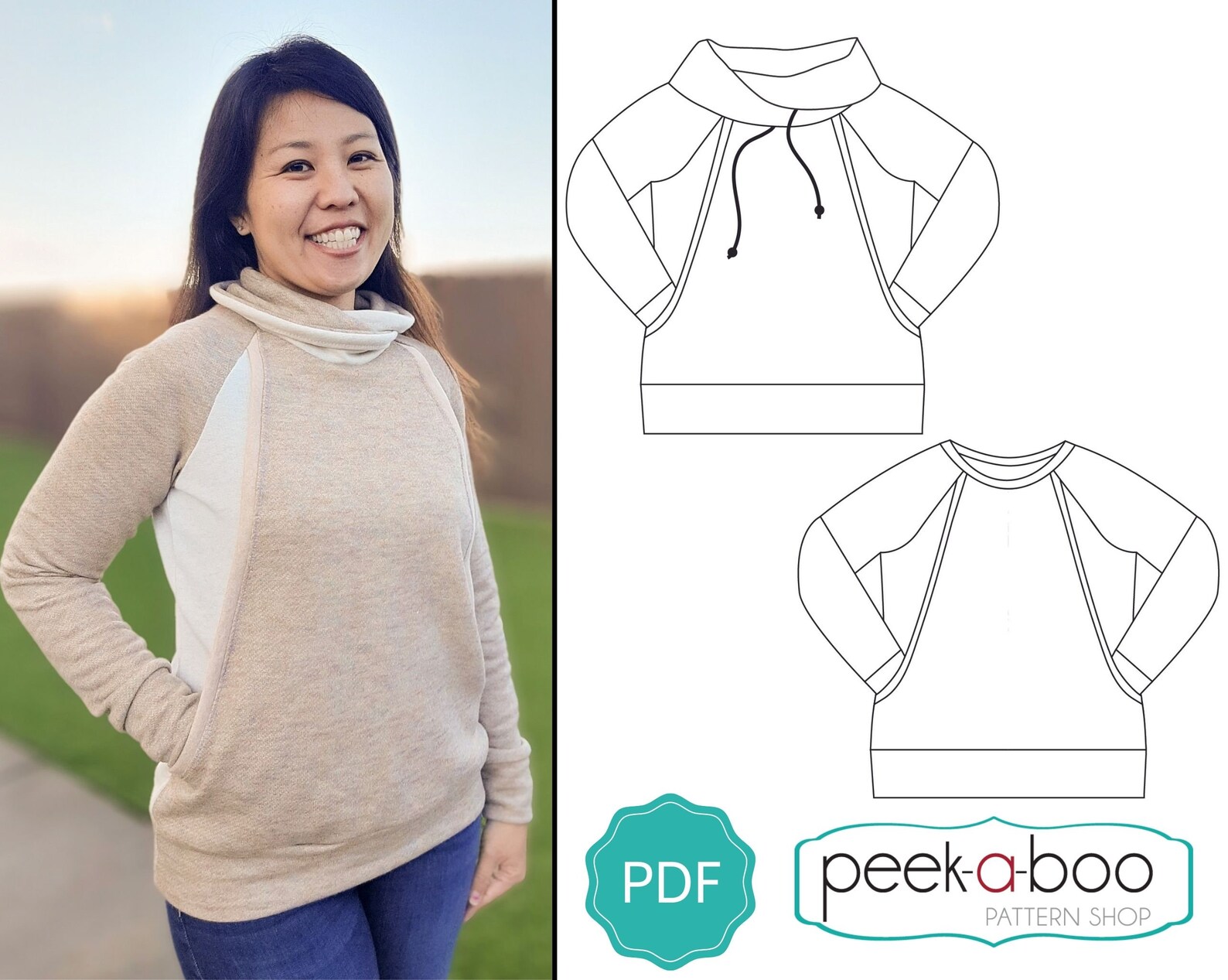 Aspen Pullover PDF Sewing Pattern / Women's Sweatshirt - Etsy