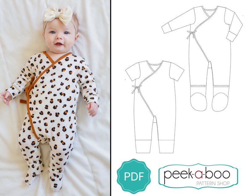 Bear Hug Wrap Romper PDF Sewing Pattern - Etsy Australia