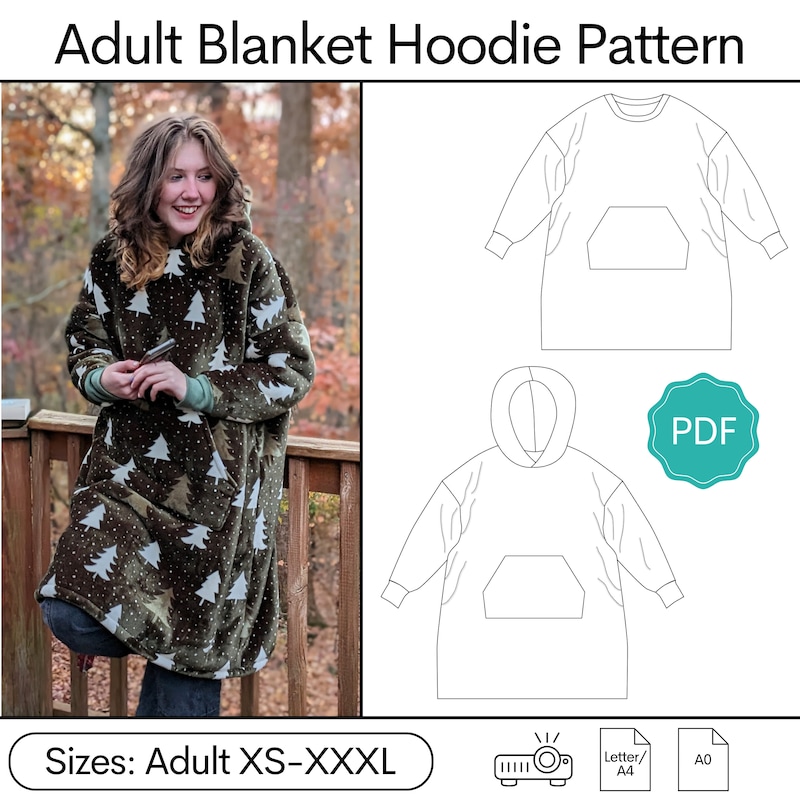 Hoodie Pattern - Etsy