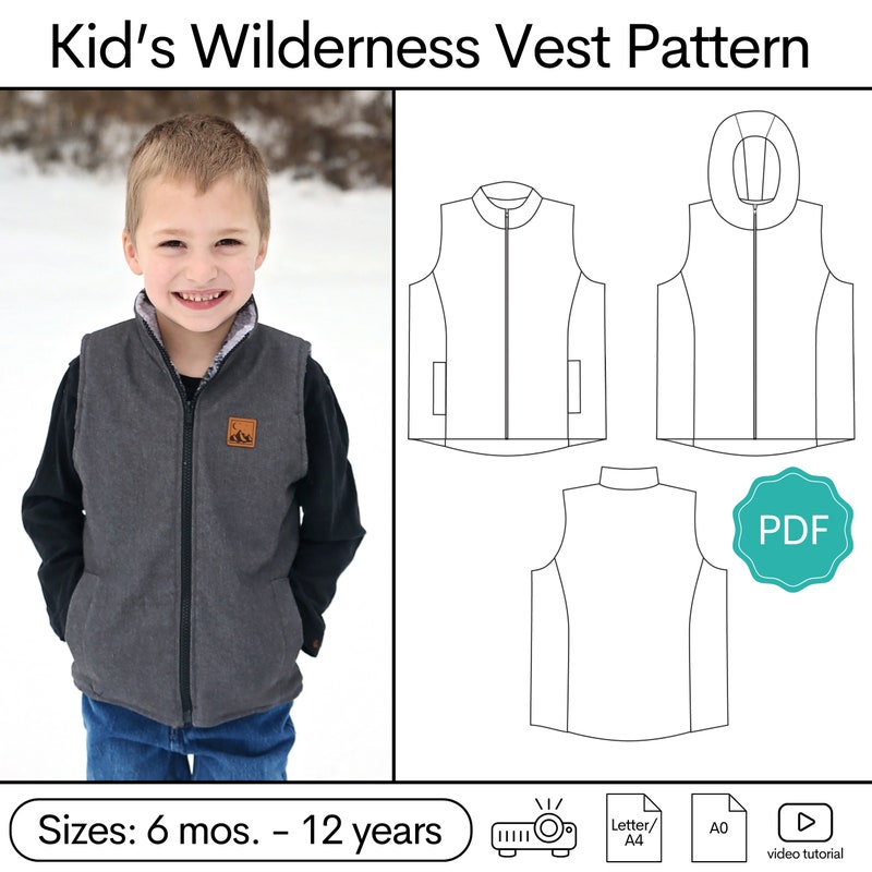 Toddler Vest Pattern - Etsy