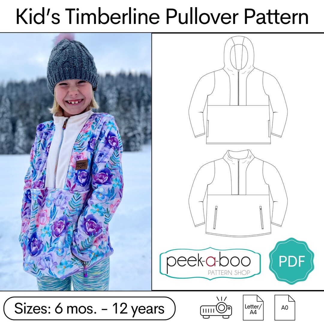Kid's Timberline Fleece Pullover Pattern - Etsy