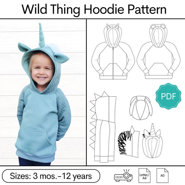 Hoodie Pattern - Etsy