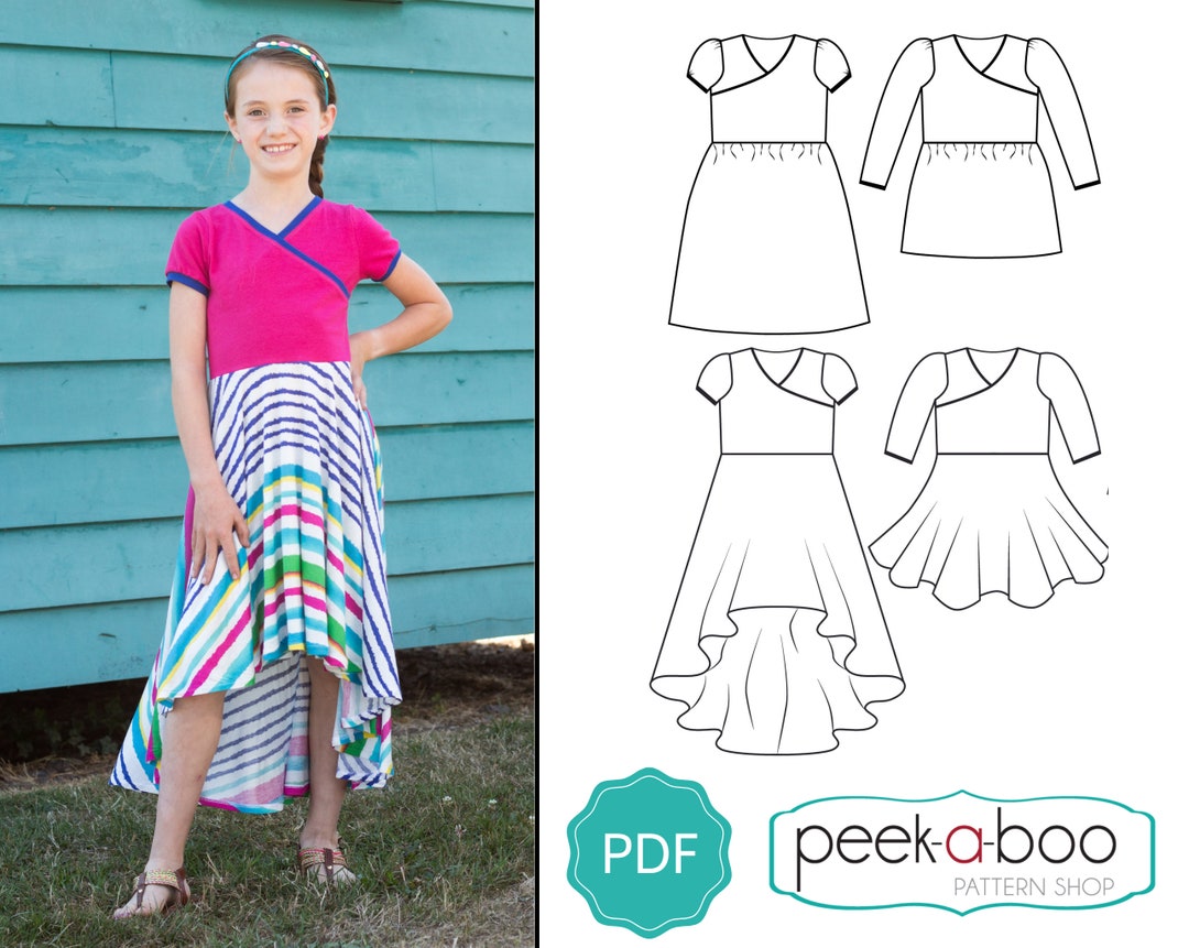 Madeline Crossover Dress and Top PDF Sewing Pattern: Girls - Etsy