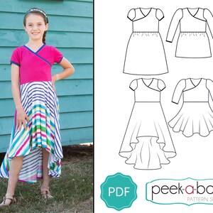 Madeline Crossover Dress and Top PDF Sewing Pattern: Girls - Etsy