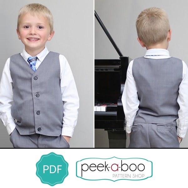 Boys Vest Pattern - Etsy