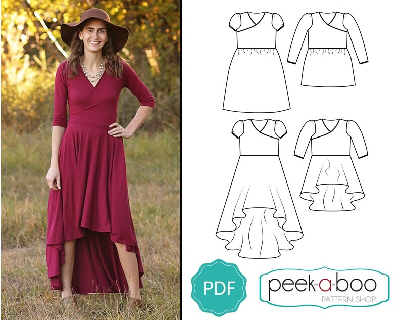Melbourne Crossover Dress and Top PDF Sewing Pattern: Wrap - Etsy