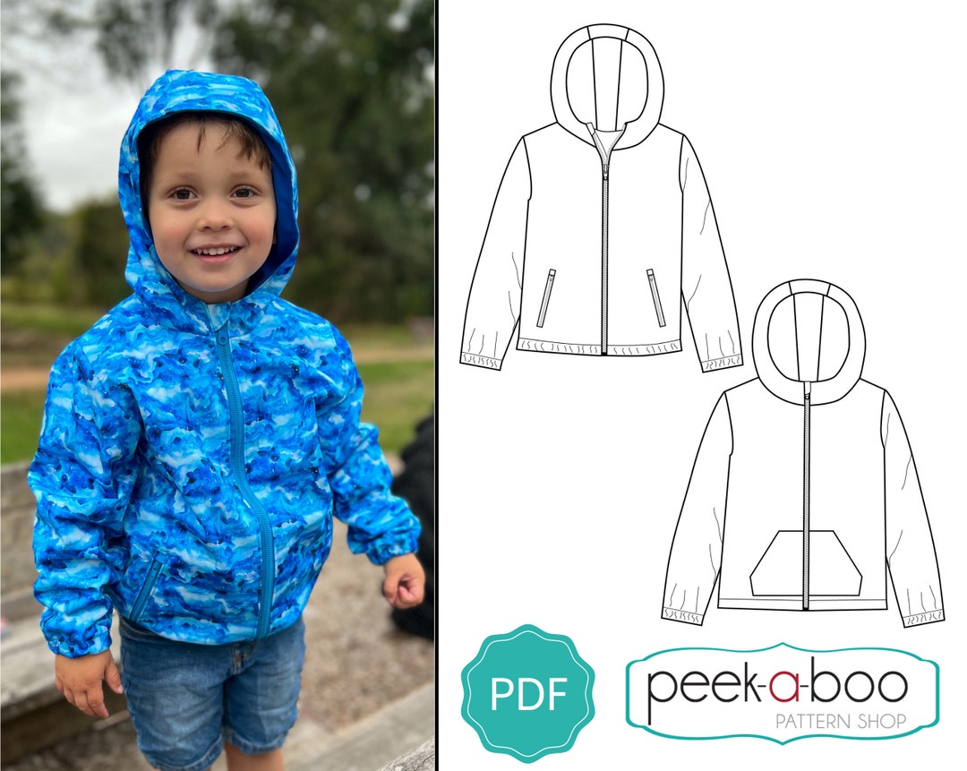 Kid's Zephyr Windbreaker Sewing Pattern - Etsy