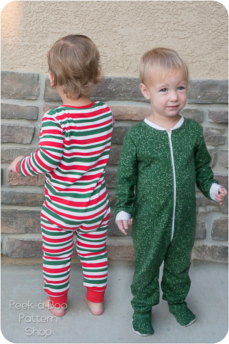 Classic Zipper Pjs: Footie Pajamas Pattern Footed Pajamas - Etsy