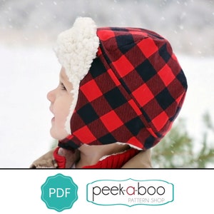 Aviator Hat PDF Sewing Pattern: Winter Hat PDF Pattern, Aviator Hat PDF ...