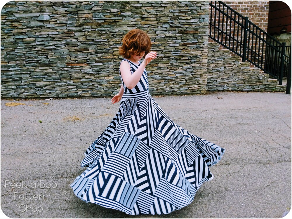 Melanie Maxi Dress & More PDF Sewing Pattern: Girls Maxi Dress - Etsy ...