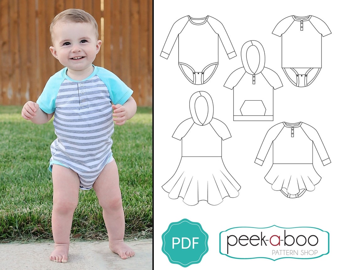 Duck Duck Goose PDF Sewing Pattern: Baby Bodysuit Pattern/toddler ...