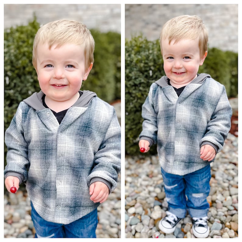 Kid's Shirt Jacket PDF Sewing Pattern Kid's Shacket - Etsy