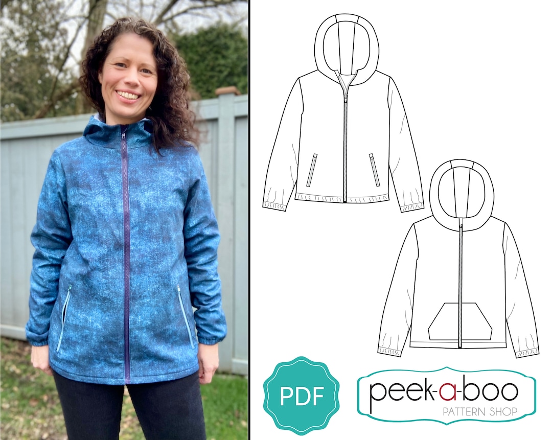 Adult Zephyr Windbreaker Sewing Pattern - Etsy