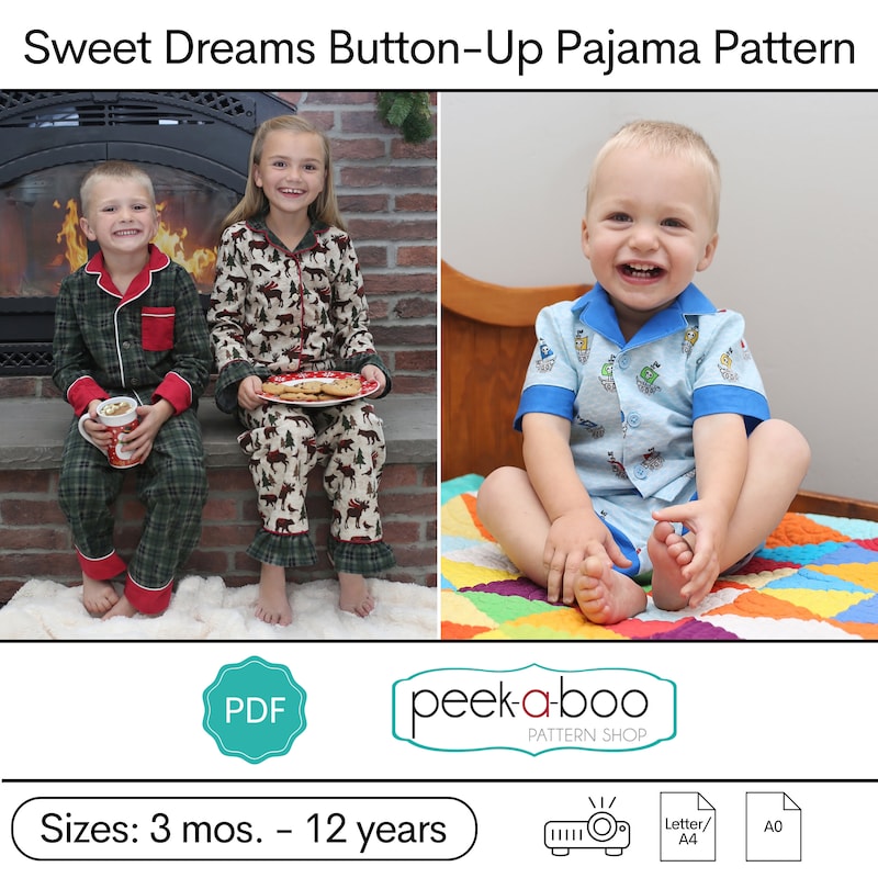 Girls Pajama Pattern - Etsy